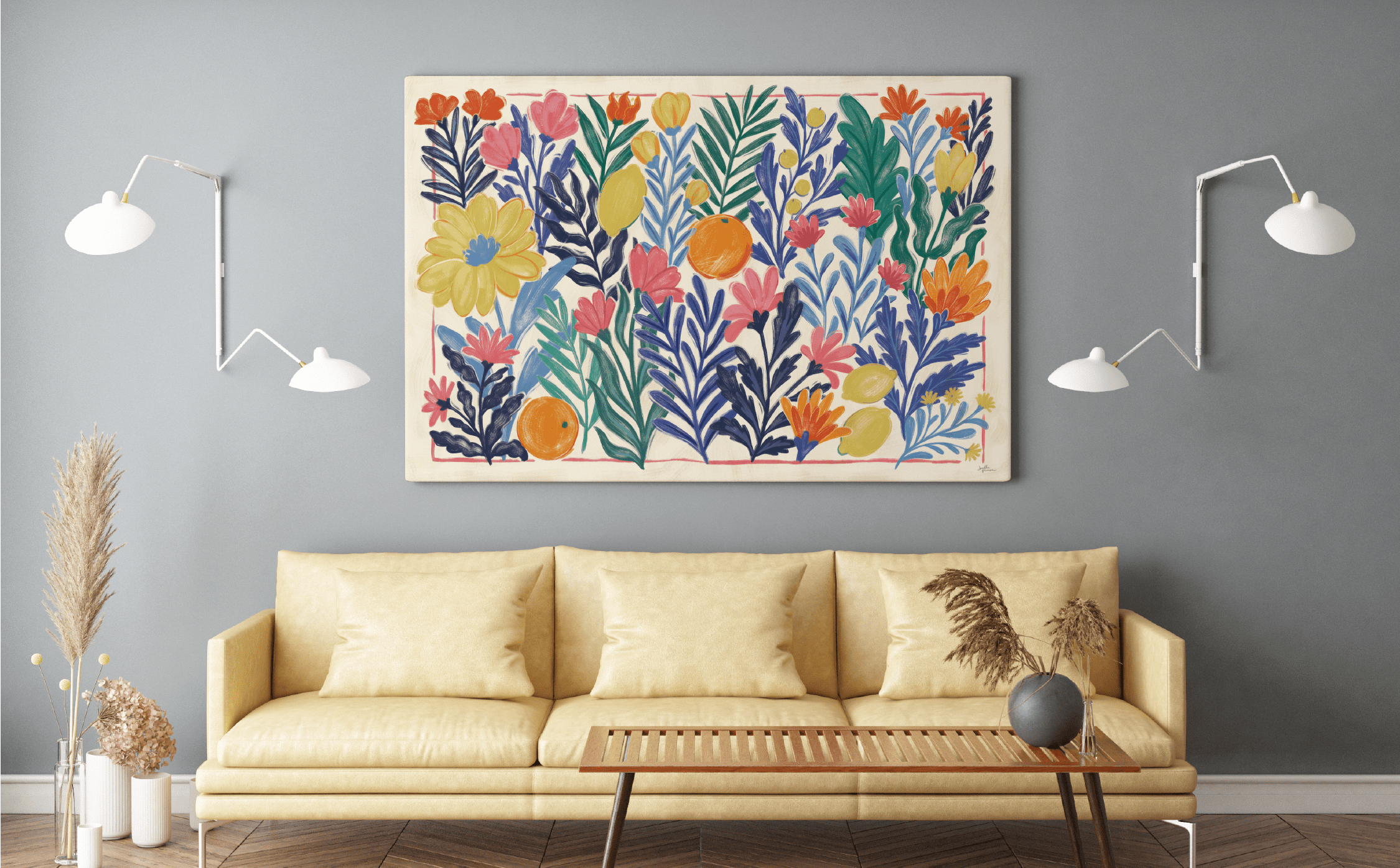 How to Choose Large Wall Art for Living Rooms – Frametolia.
