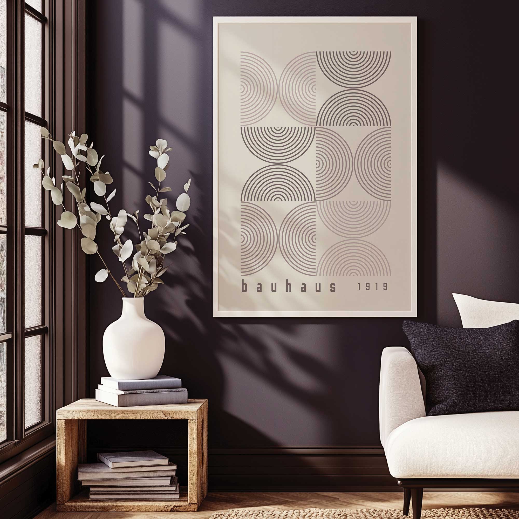 Warm Taupe Bauhaus Composition Poster I Print – Frametolia.