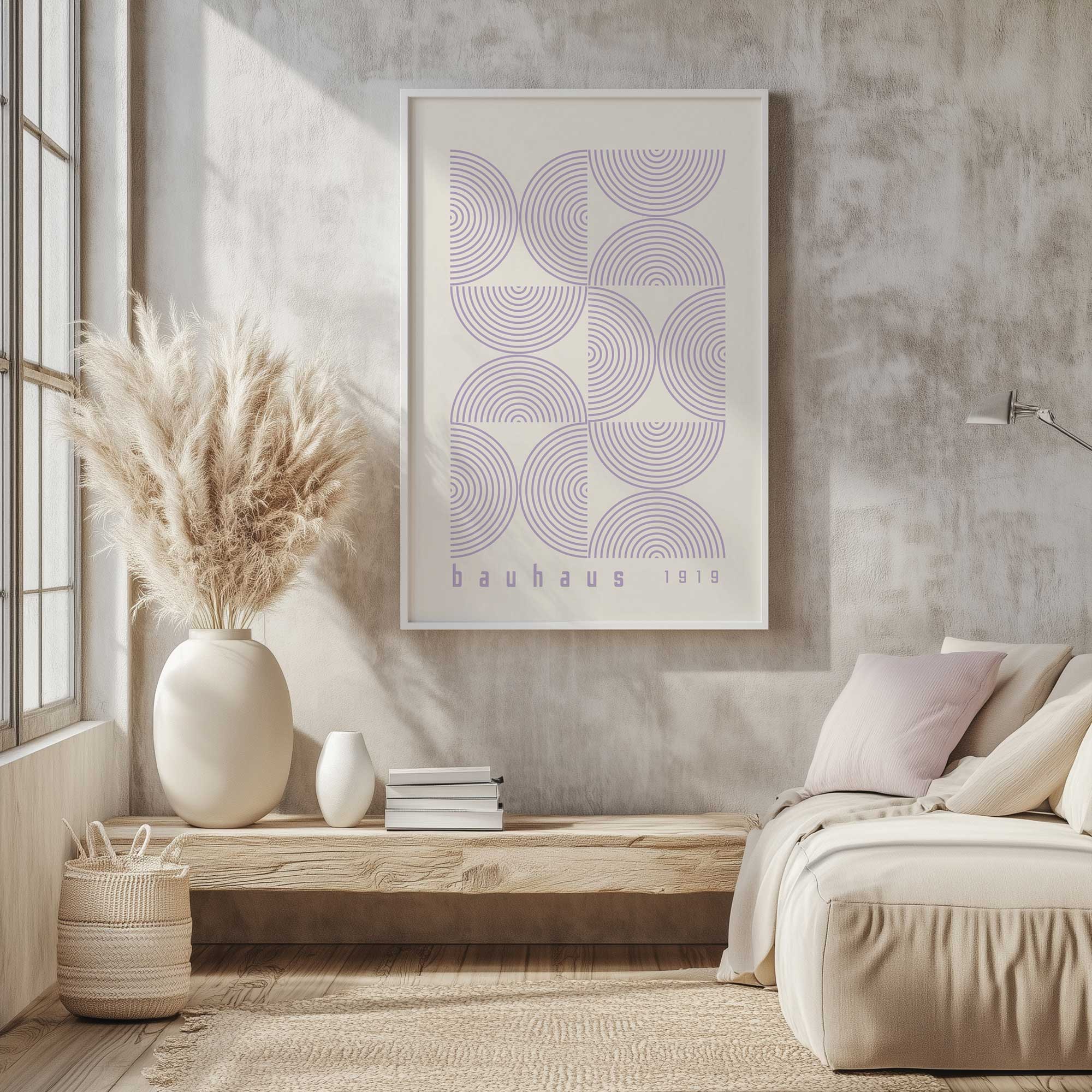 Purple Bauhaus Composition Poster I Print – Frametolia.
