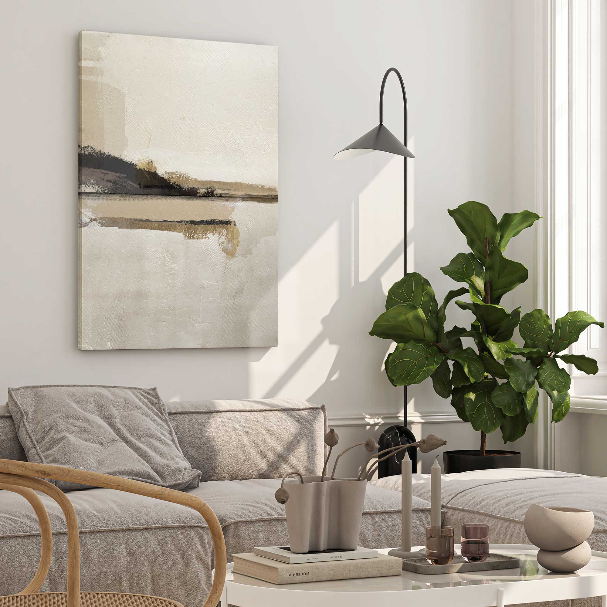 Modern Neutral Abstract III Gallery Wall Art on Canvas – Frametolia.