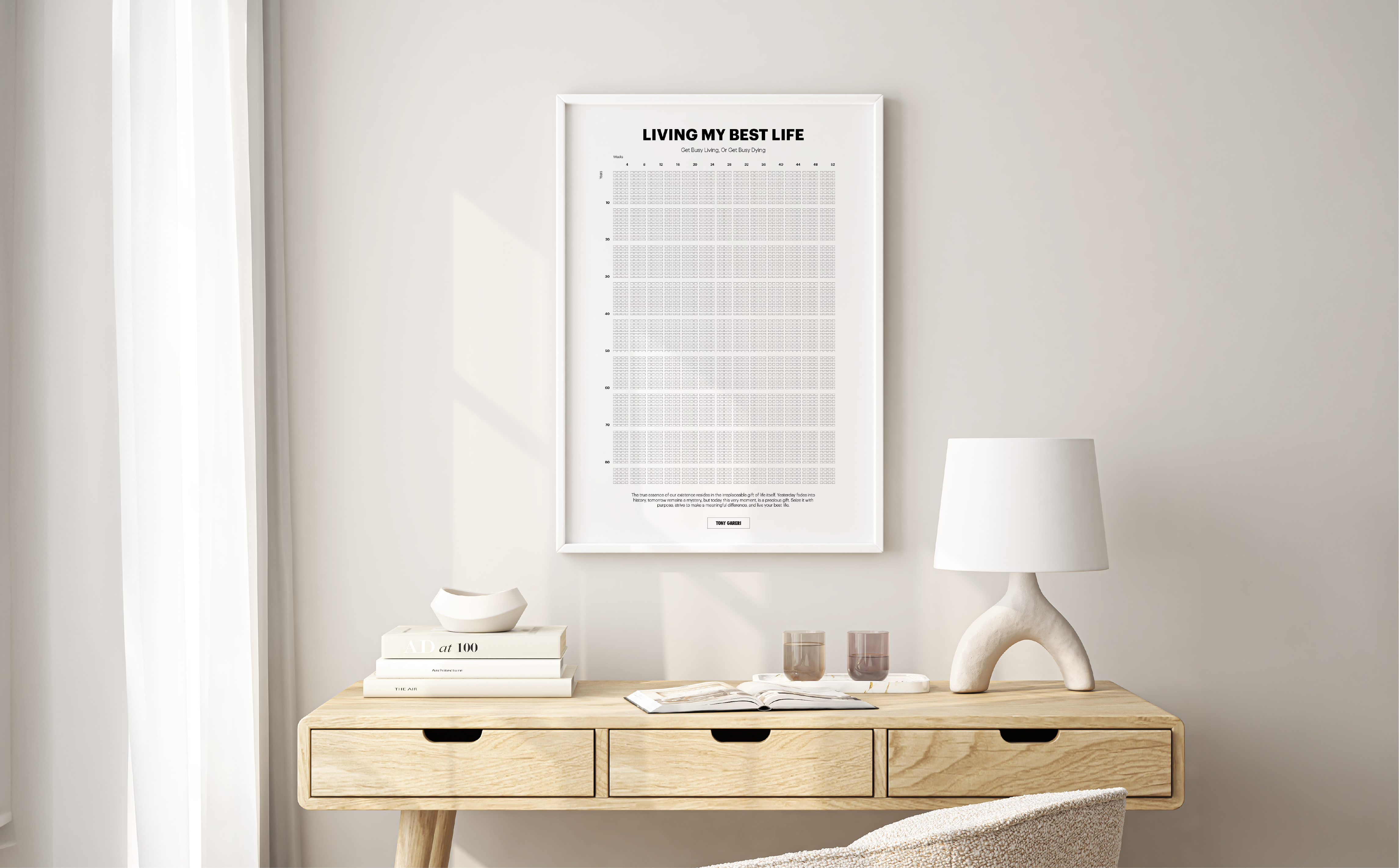 Stay Motivated with Our New "Weeks to Live" Poster – Frametolia.