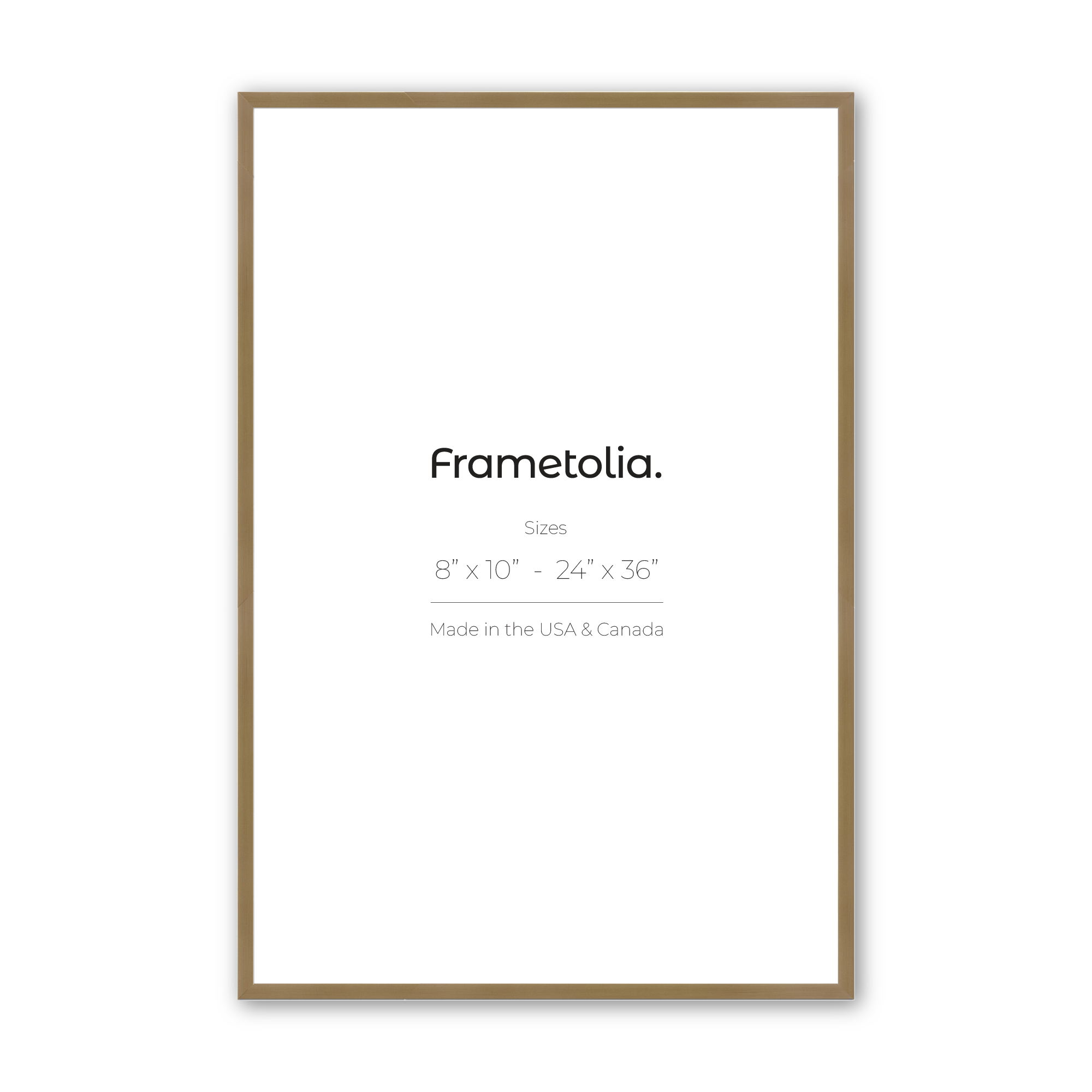 Brushed Gold Narrow Width Wall Frame – Frametolia.