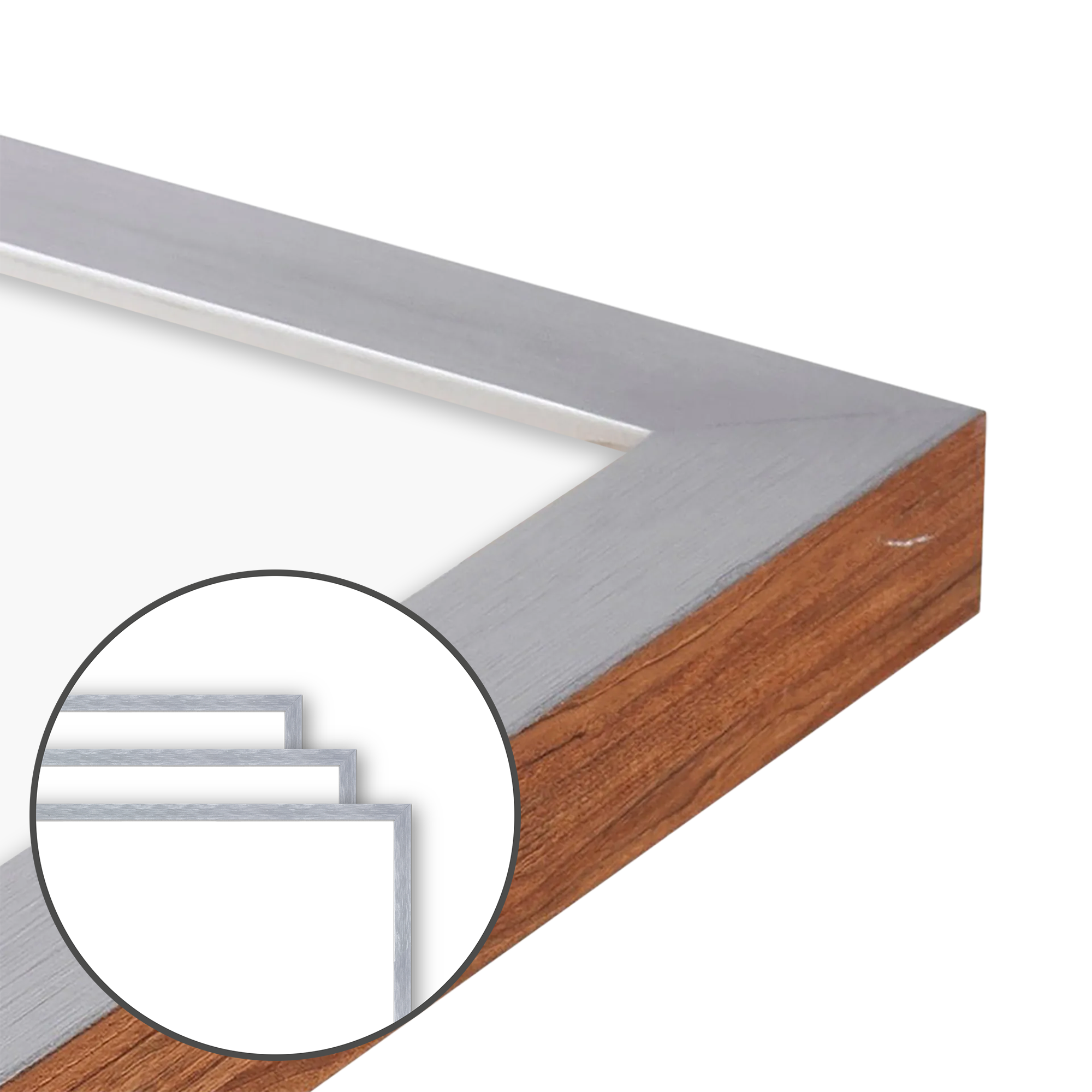 Steel Silver Mercer Wall Frame, Set of 3 – Frametolia.