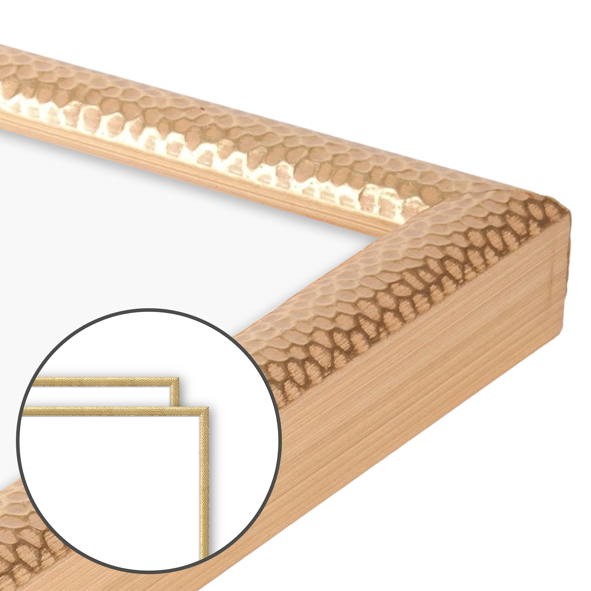 Hammered Gold Medium Width Wall Frame, Set of 2 – Frametolia.