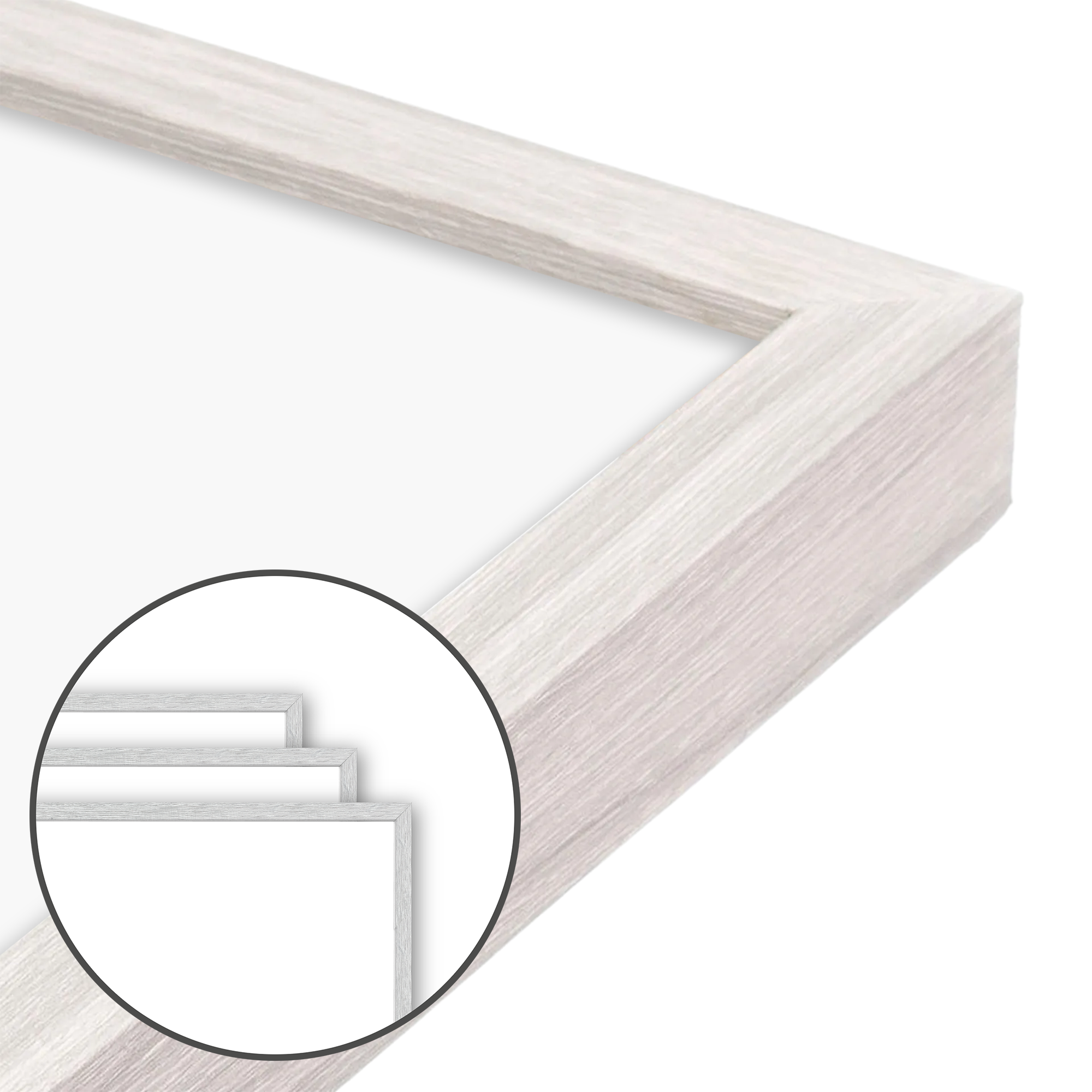 Opaque White Heritage Wall Frame, Set of 3 – Frametolia.