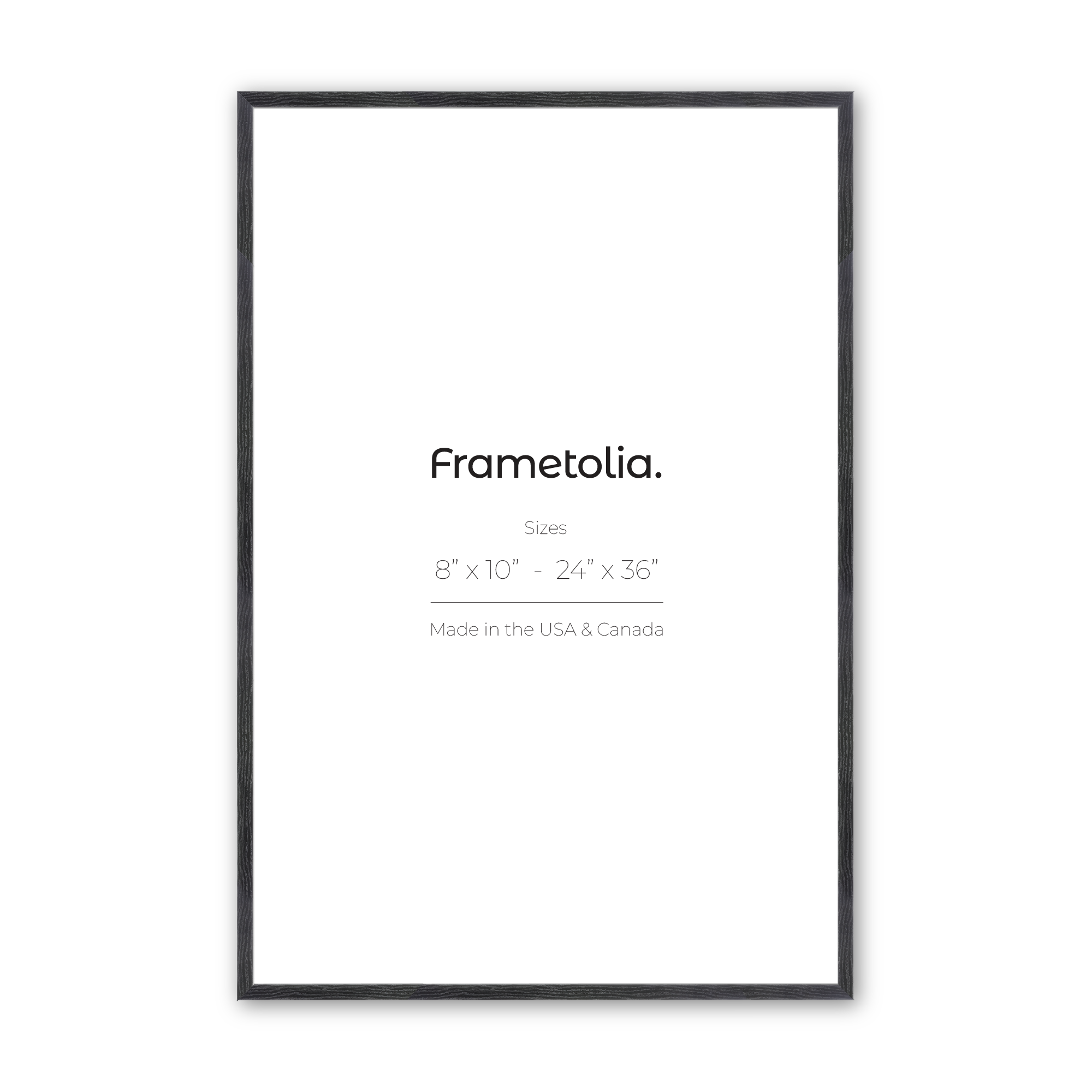 Opaque Black Narrow Width Wall Frame – Frametolia.