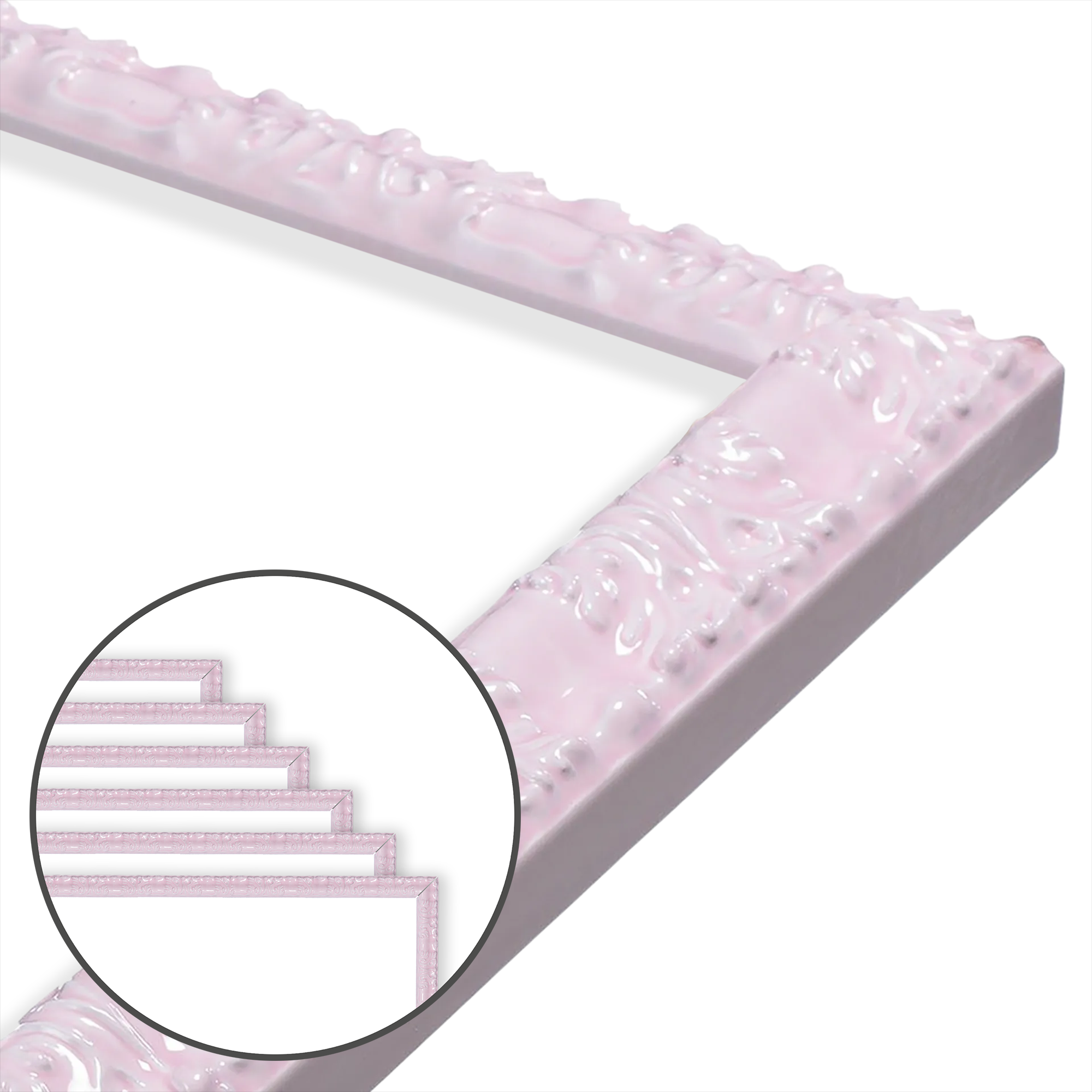 Shimmering Rose Petal Renaissance Charm Wall Frame, Set of 6 – Frametolia.