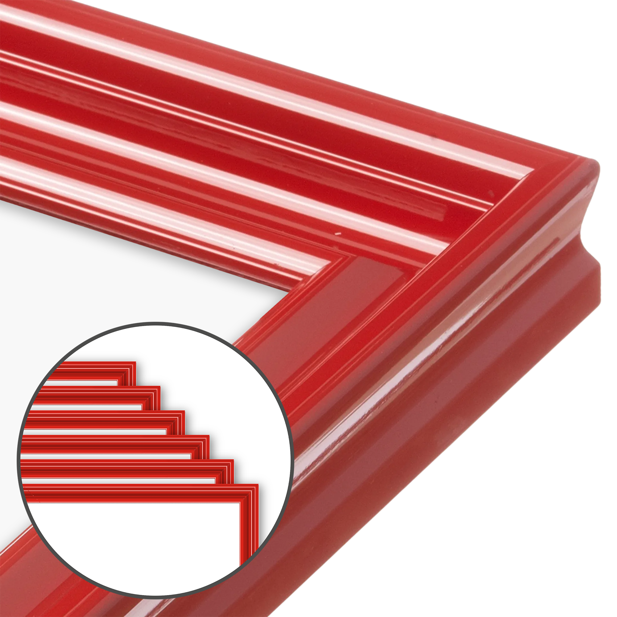 Cherry Red Gloss Solano Wall Frame, Set of 6 – Frametolia.