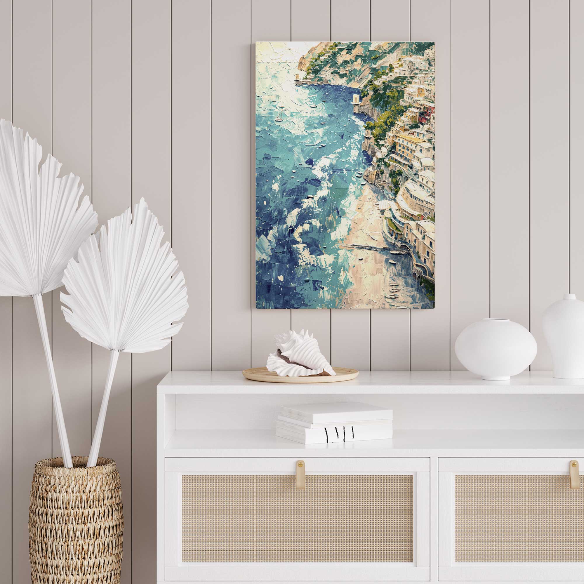 Positano Sunset Serenade Print on Canvas – Frametolia.
