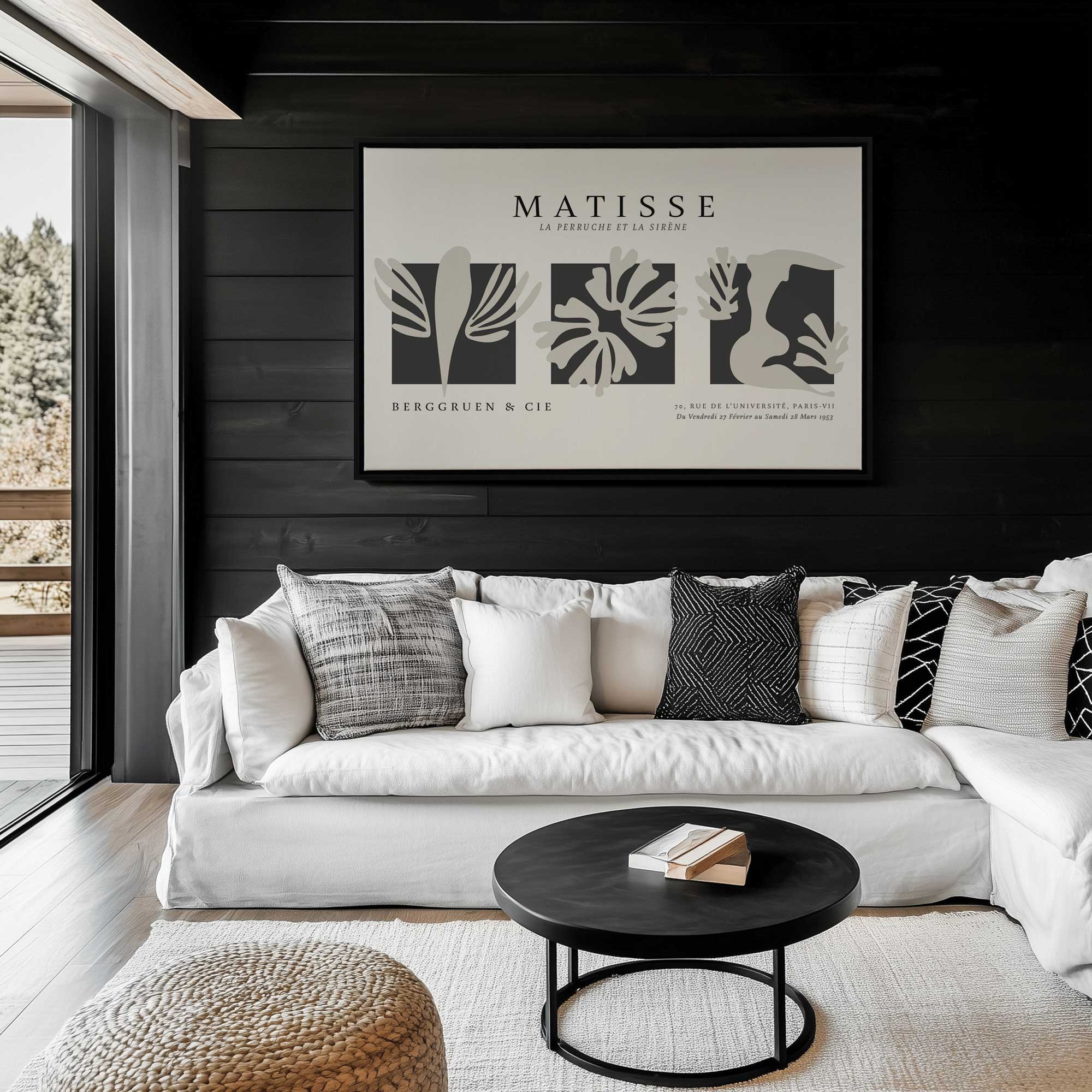 The Parakeet and the Mermaid Trio by Matisse Print on Canvas – Frametolia.