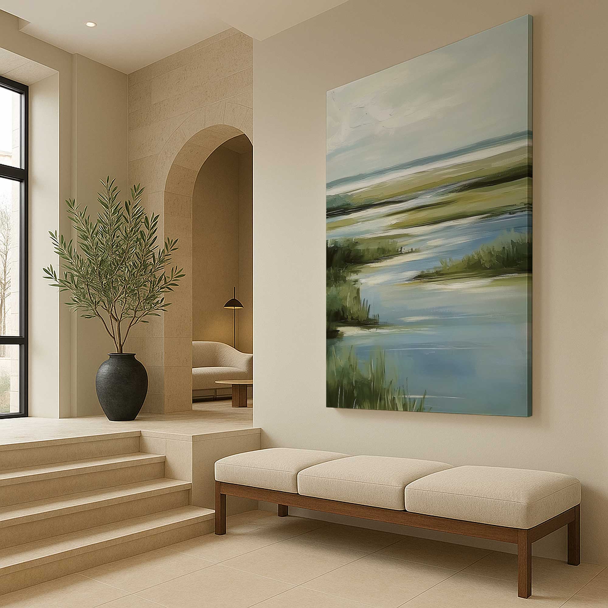 Coastal Serenity Large Canvas Print – Frametolia.