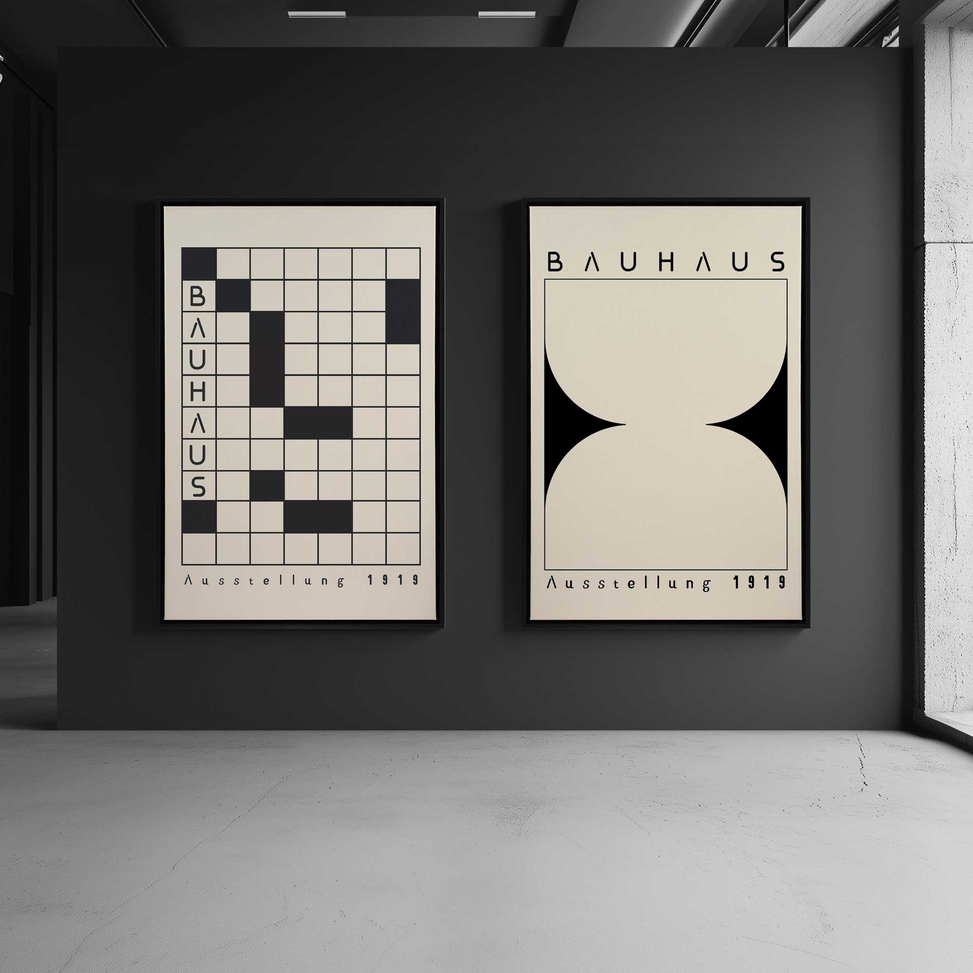 Bauhaus Grid & Balance, Set of 2 Prints on Canvas – Frametolia.