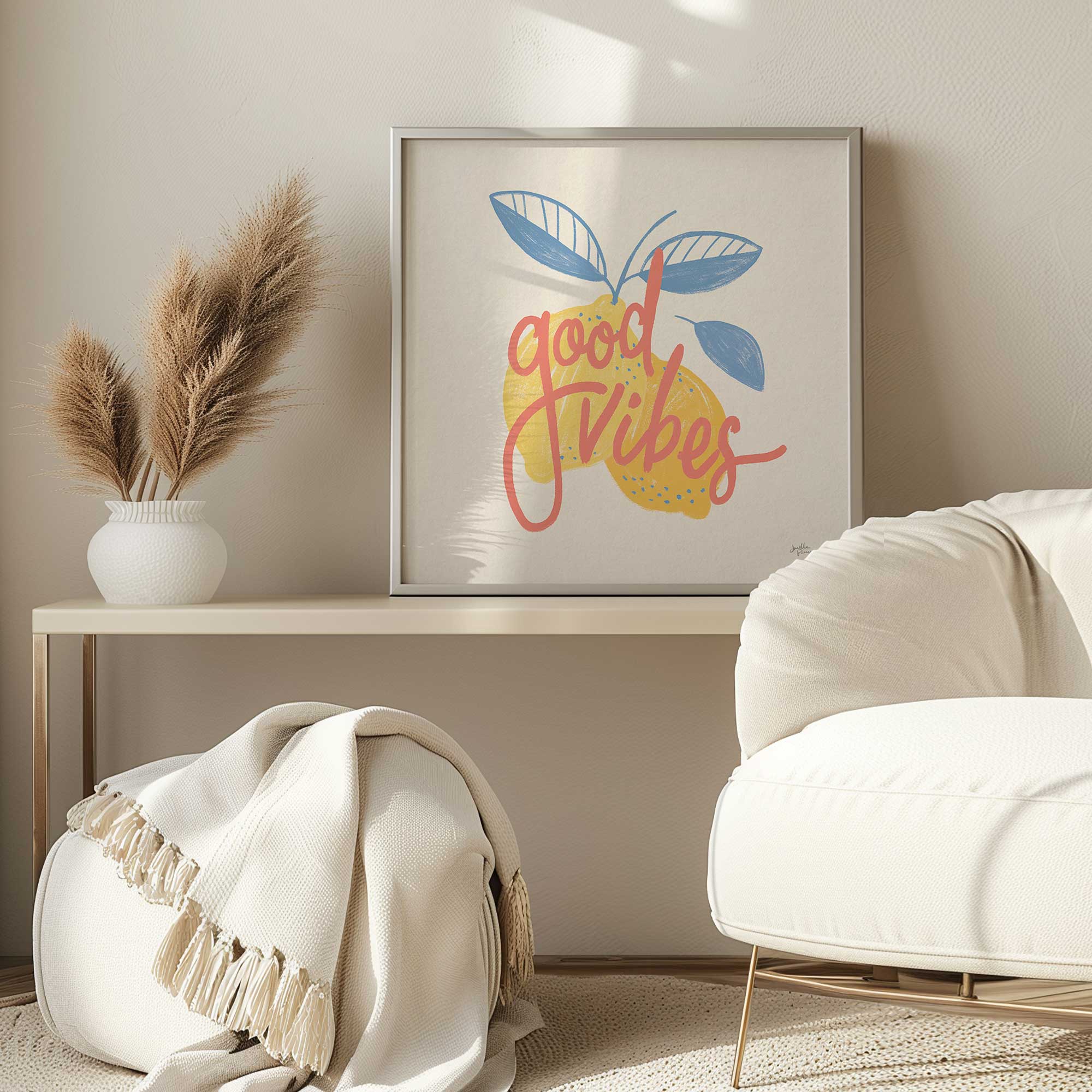 Good Vibes Lemon Poster Print – Frametolia.