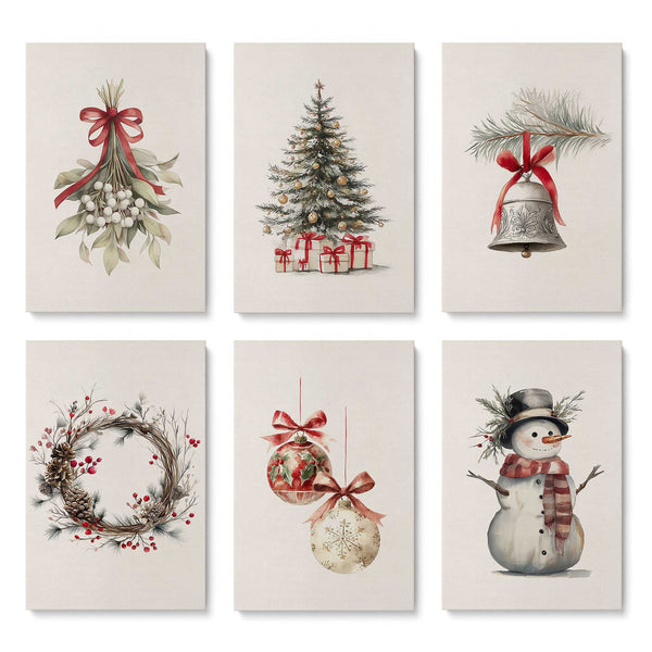 Yuletide Treasures, Set of 6 Prints on Canvas – Frametolia.